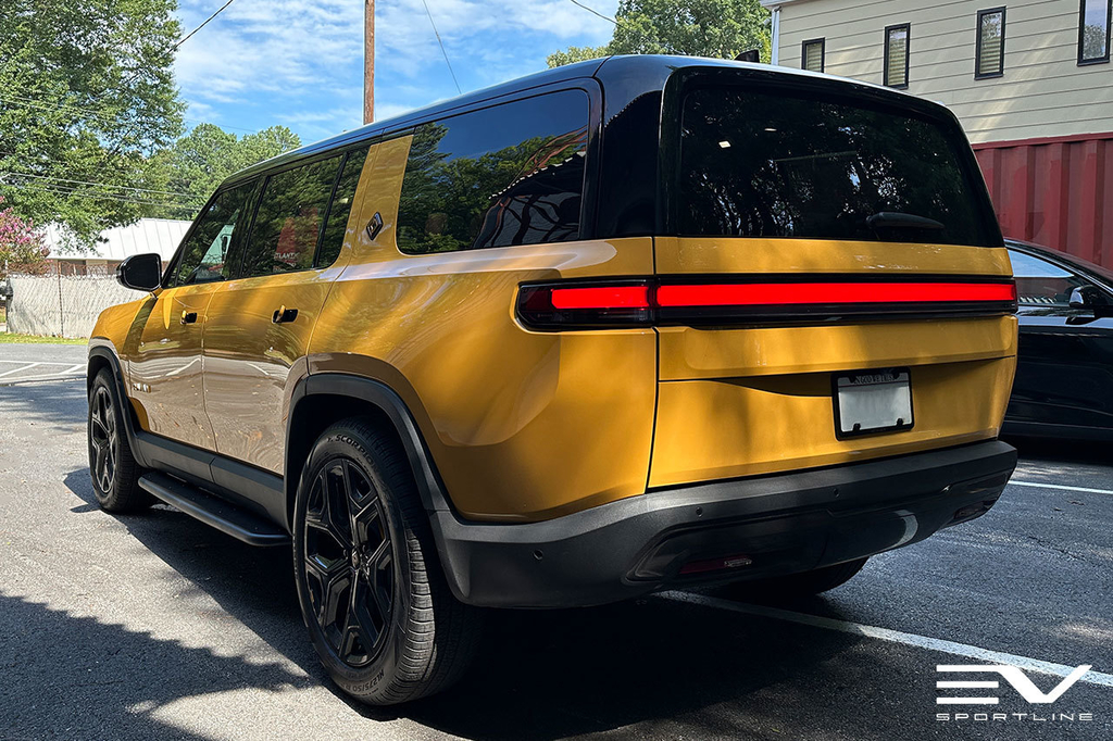 Compas Yellow Rivian R1S with Triple Square Running Boards - EV ...