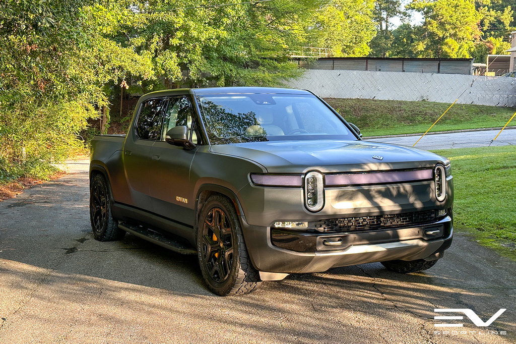 Stealth El Cap Granite Rivian R1T with Triple Square Running Board - EV ...
